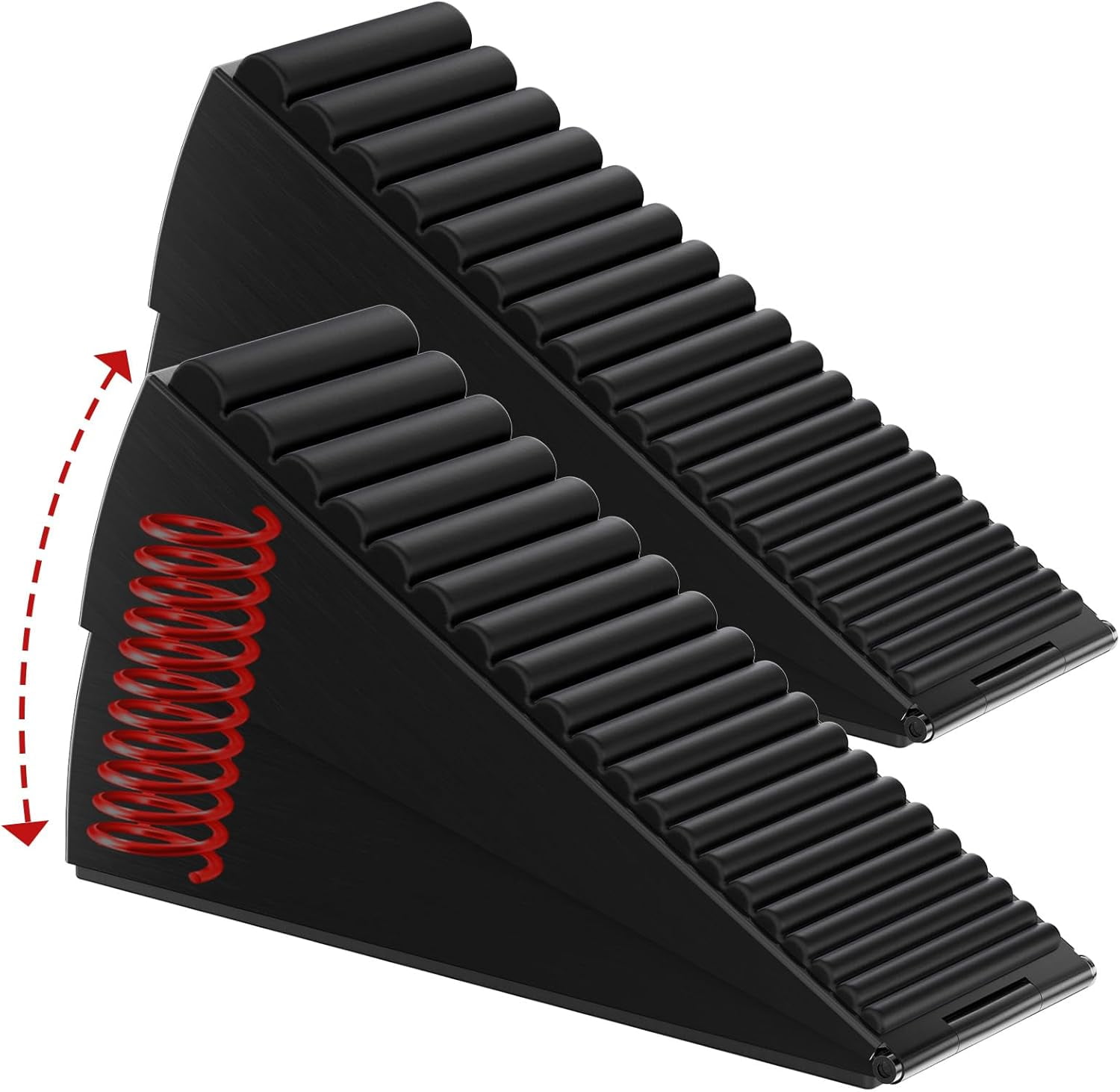 ‌2-Pack Heavy Duty Door Stoppers - Adjustable Spring Wedge (3" Tall ...