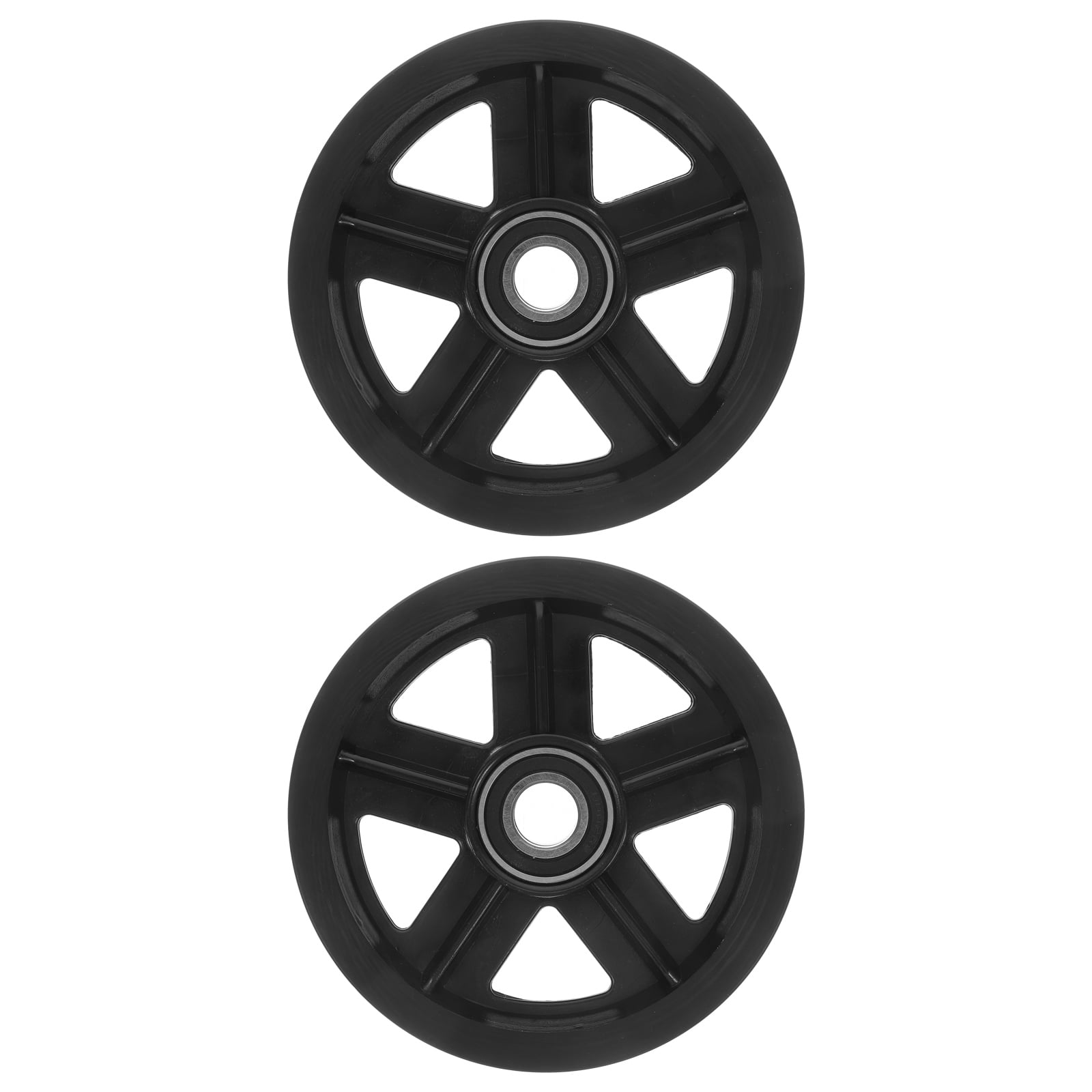 OUNONA Barn Door Hardware Wheel Set Black Nylon 2Pcs Stable Sliding ...