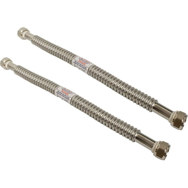 2 Pack Heavy Duty Durable Stainless Steel Corrugated Water Flex ...