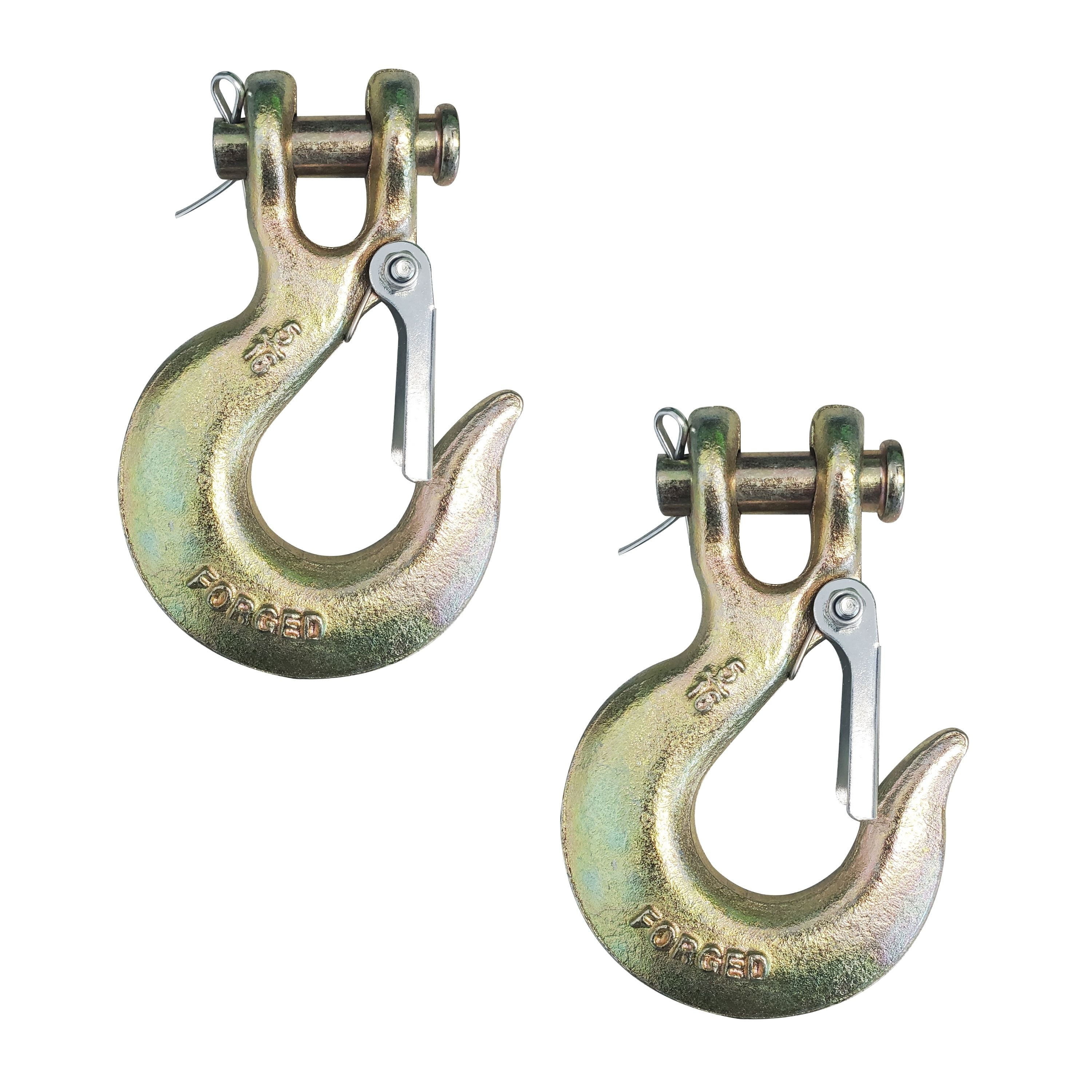 Mega Cargo Control 2 Pack G70 5/16" Clevis Slip Hook, Safety Latch ...