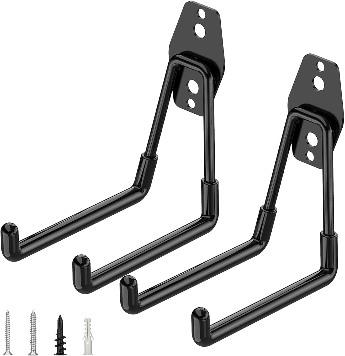 2 Pack Heavy Duty Garage Hooks, Steel Utility Wall Storage Hooks, Wall ...
