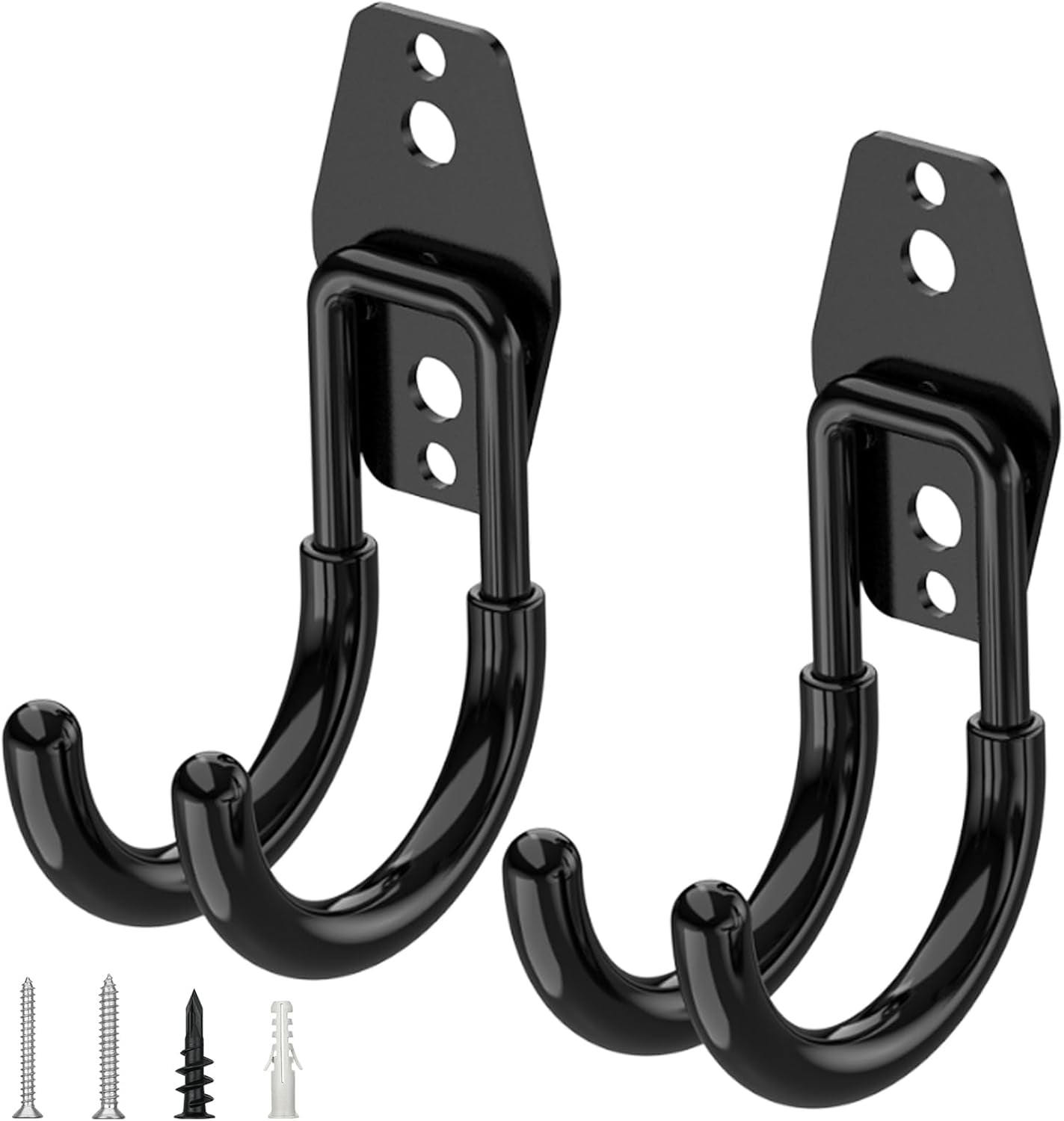 2 Pack Heavy Duty Garage Hooks, Steel Utility Wall Storage Hooks, Wall ...