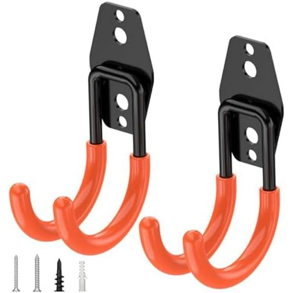 2 Pack Heavy Duty Garage Hooks, Steel Utility Wall Storage Hooks, Wall ...