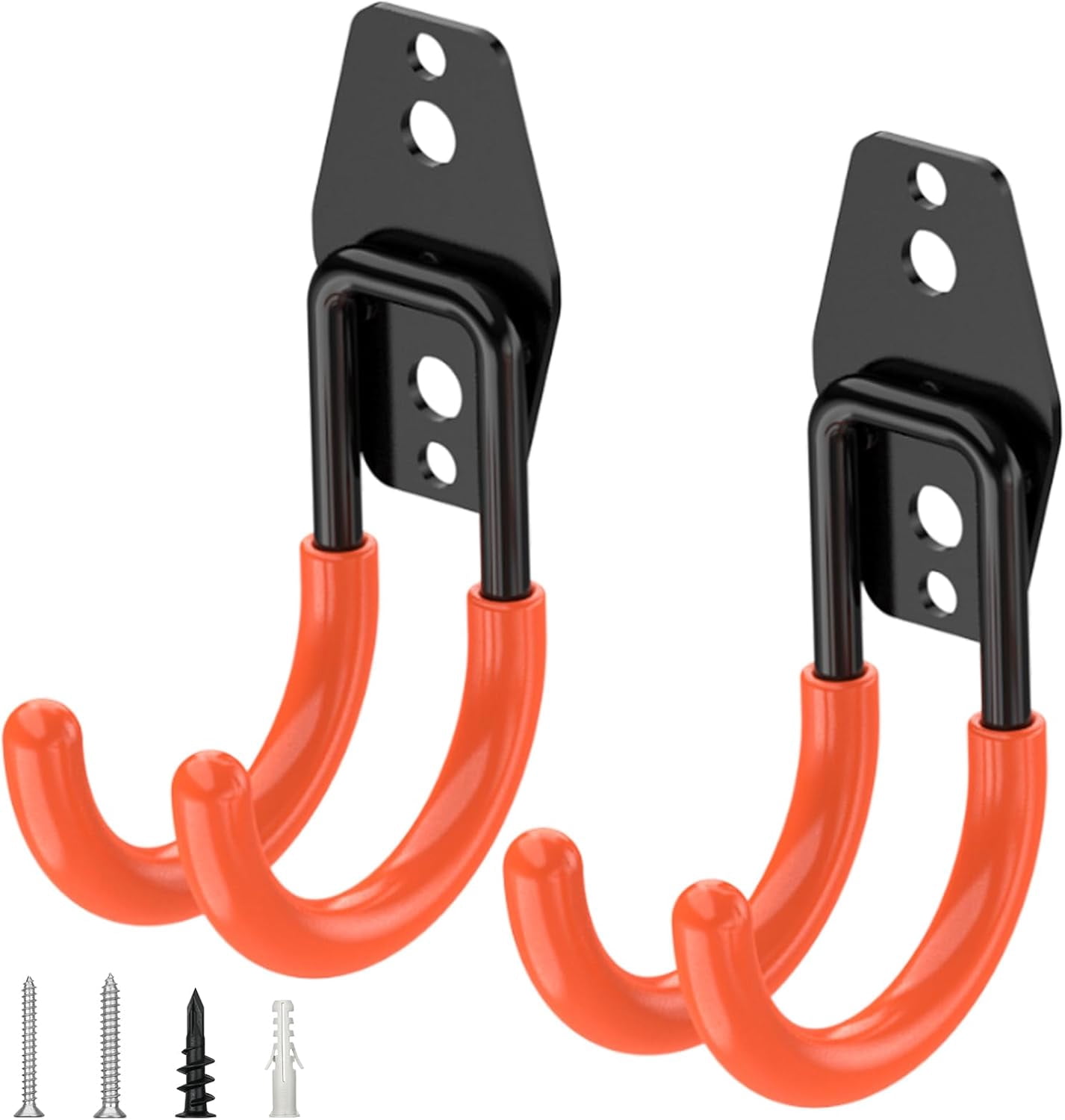 2 Pack Heavy Duty Garage Hooks, Steel Utility Wall Storage Hooks, Wall ...