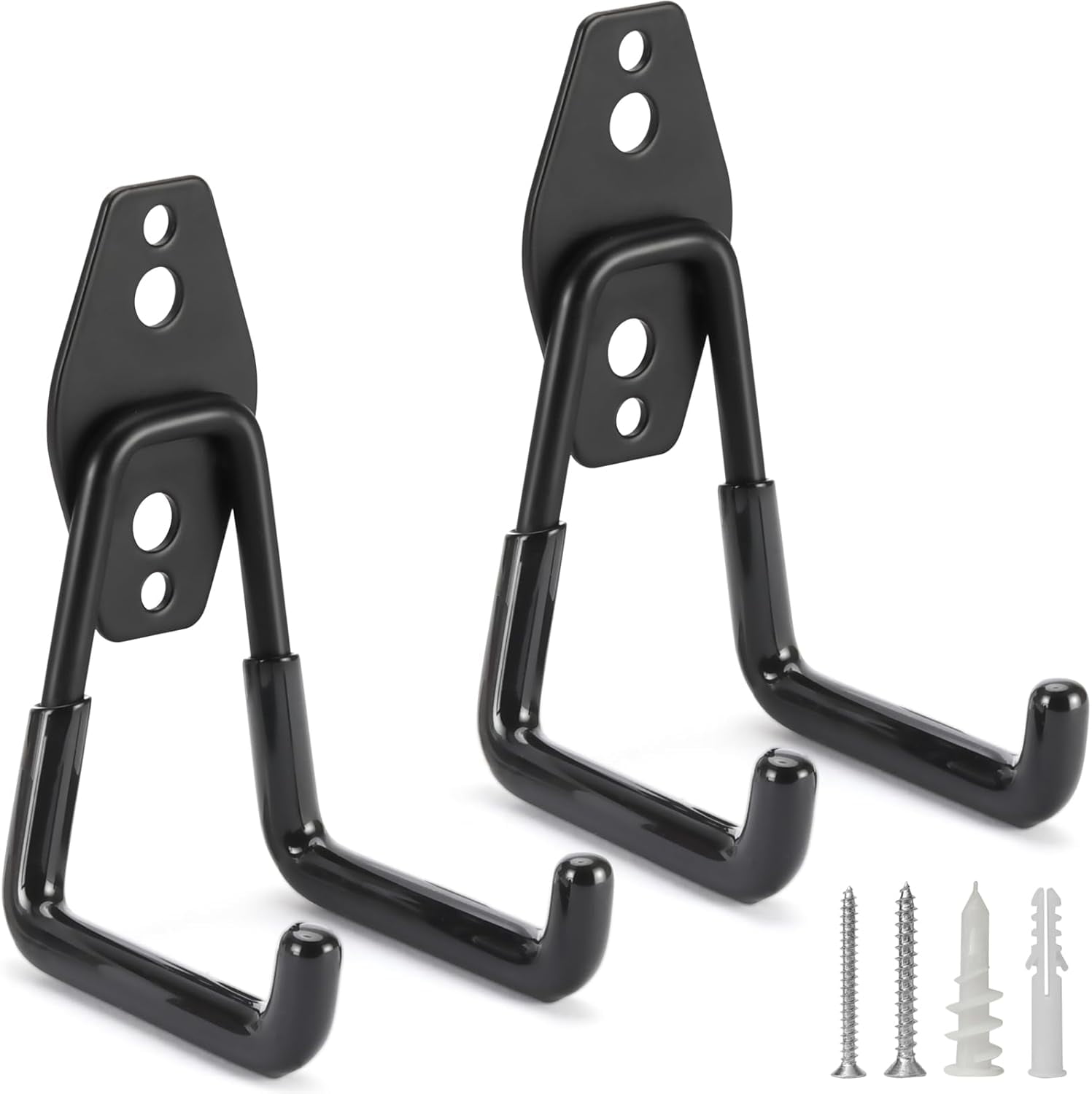 2 Pack Heavy Duty Garage Hooks Storage Organizer Wall Mount Power and ...