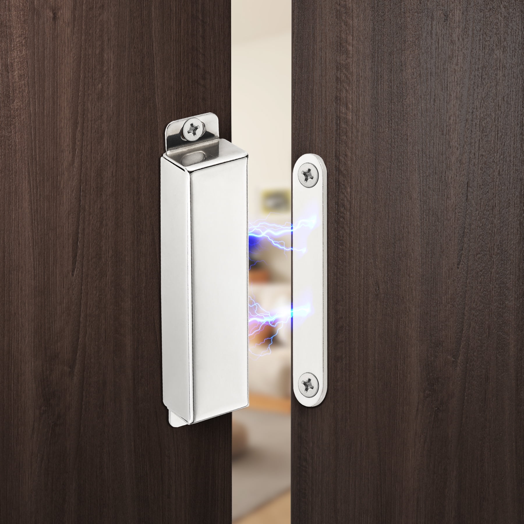 HBL Heavy-Duty Magnetic Door Catch 90lb Pull Force Stainless Steel Anti ...