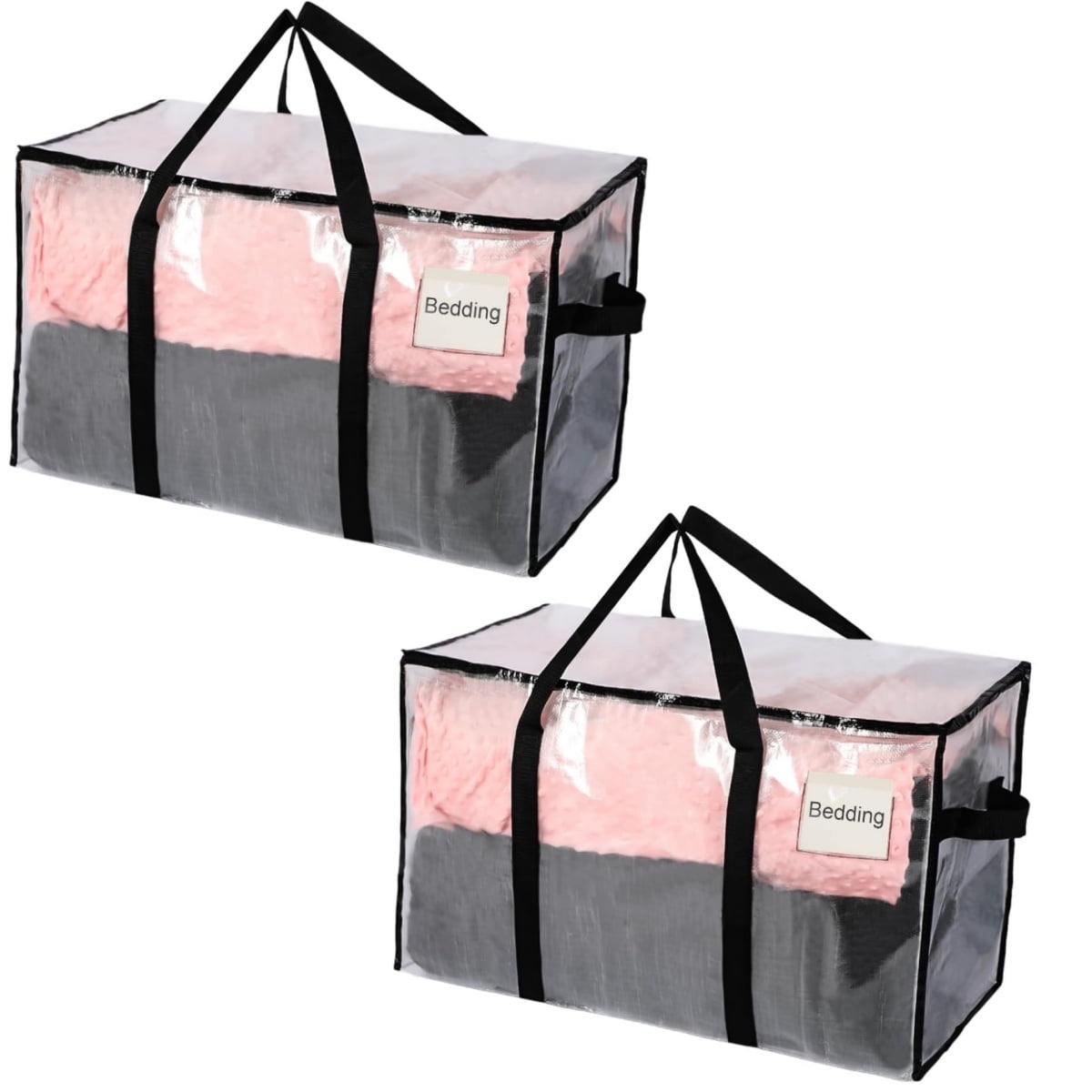 2 Pack Heavy Duty Moving Bags,13.8x27.6x16.5In Plastic Storage Boxes ...
