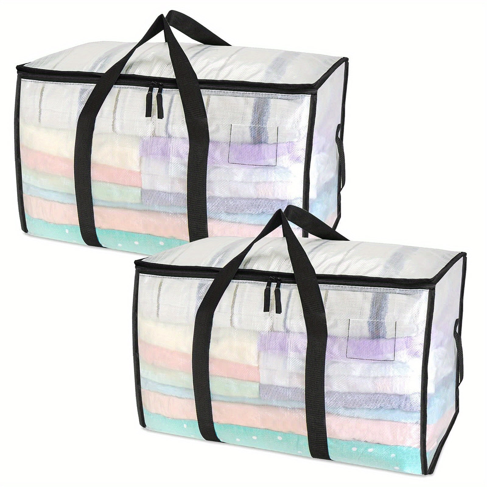2 Pack Heavy Duty Moving Bags Clothes Storage Bag Bin Large Moving ...