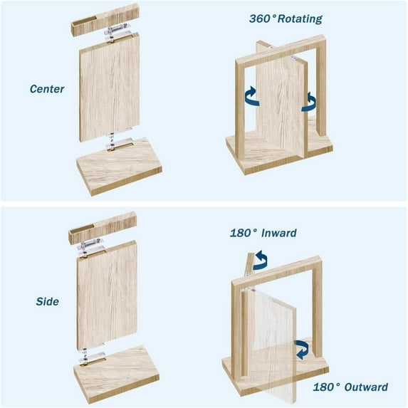 2 Pack | Heavy Duty Pivot Hinge for Wood Door - Stainless Steel Hidden ...