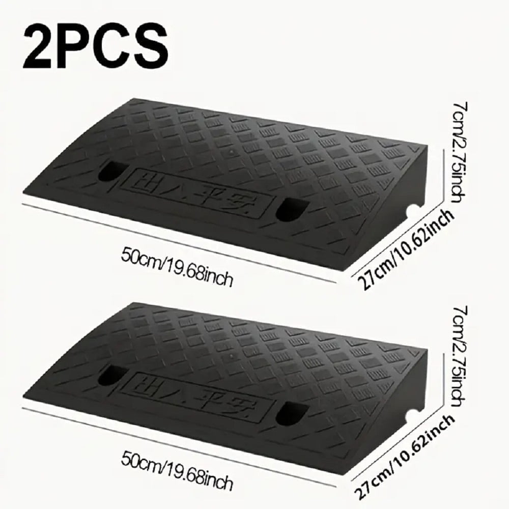 2-pack Heavy Duty Plastic Curb Ramps, 3000LB Capacity for Wheelchair ...