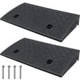 2-Pack Heavy Duty Plastic Curb Ramps, Portable Threshold Ramps for ...