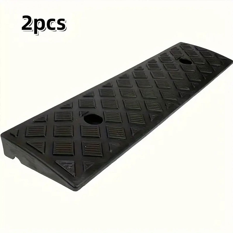 2-Pack Heavy Duty Portable Rubber Ramps, Driveways and Walkways - For ...