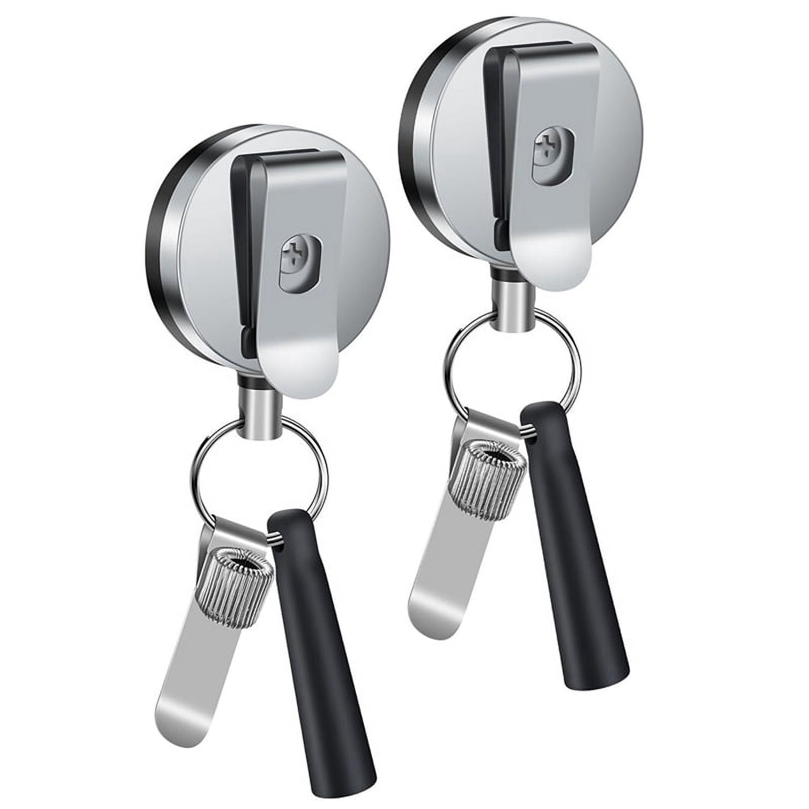 2 Pack Heavy Duty Retractable Pull Pen Pencil Holder, Flexible Silicone ...