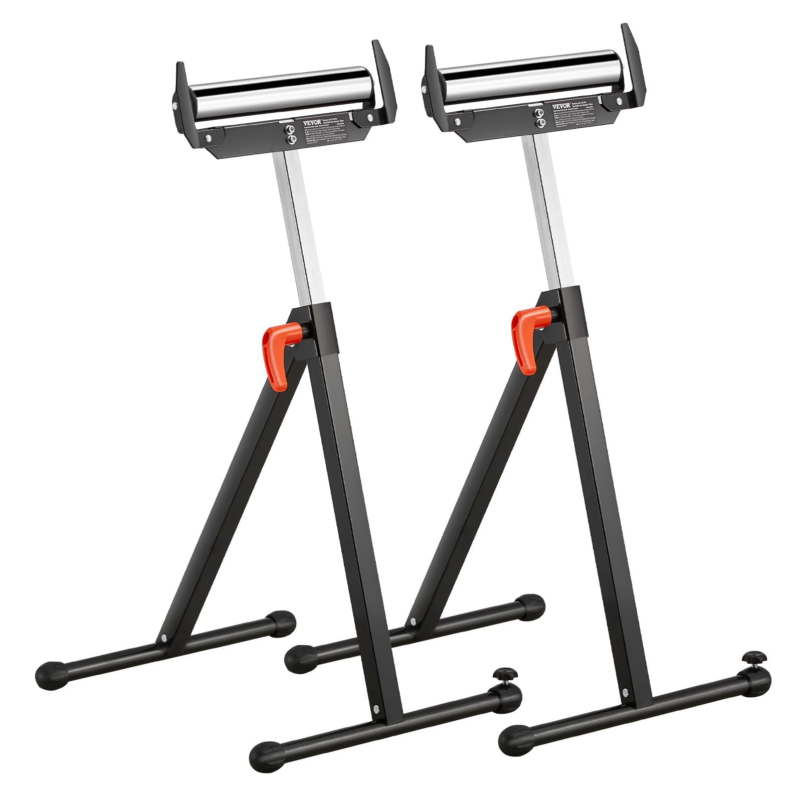 2-Pack Heavy Duty Roller Stands 250 lbs Capacity, 27-43 Inch Adjustable ...