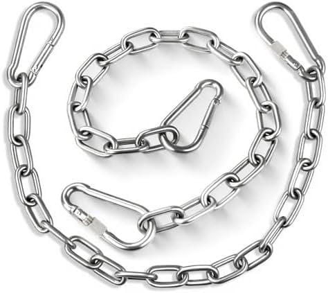 2 Pack Heavy Duty Stainless Steel Chains, Heavy Punching Bag Chain with ...