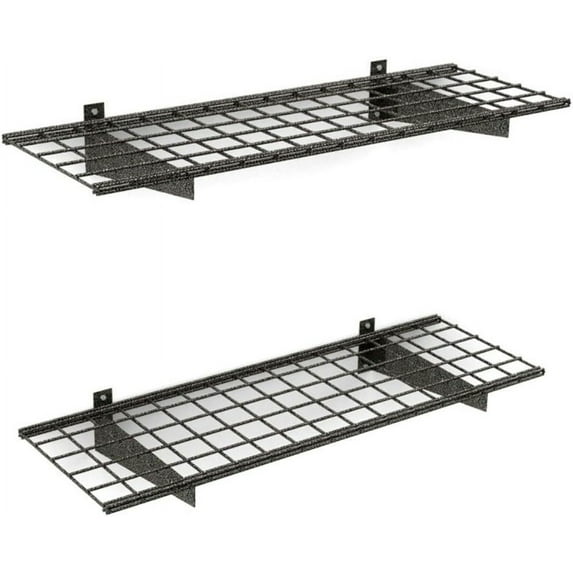 2-Pack Heavy Duty Steel Garage Shelving 45\u201Dx 15\u201D Wall Mounted ...