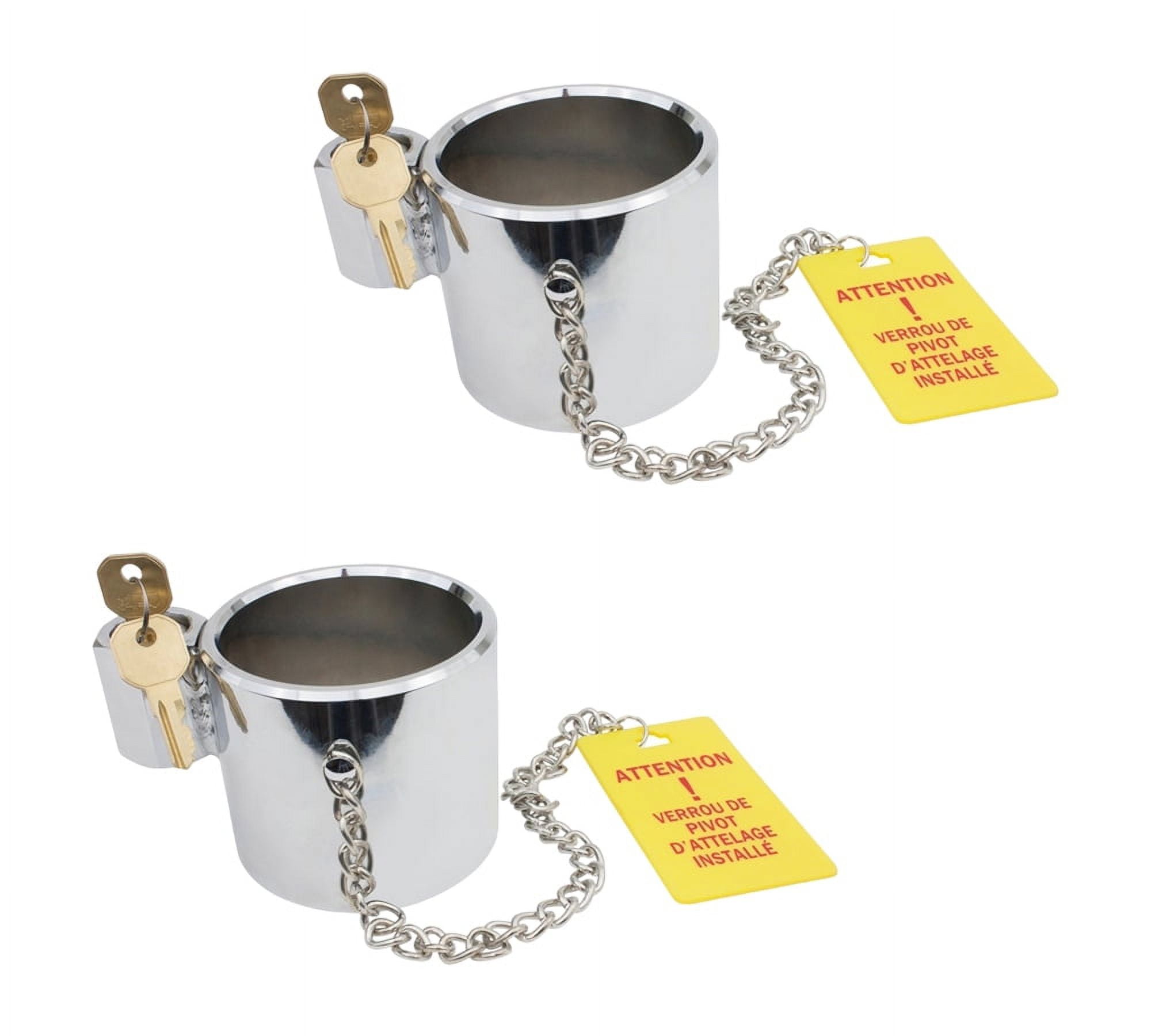 2 Pack Heavy-Duty Steel King Pin Lock for Fifth Wheel, Keyed Alike ...