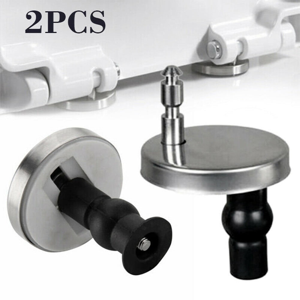 2 Pack Heavy Duty Toilet Seat Hinges with Soft Close for Standard ...