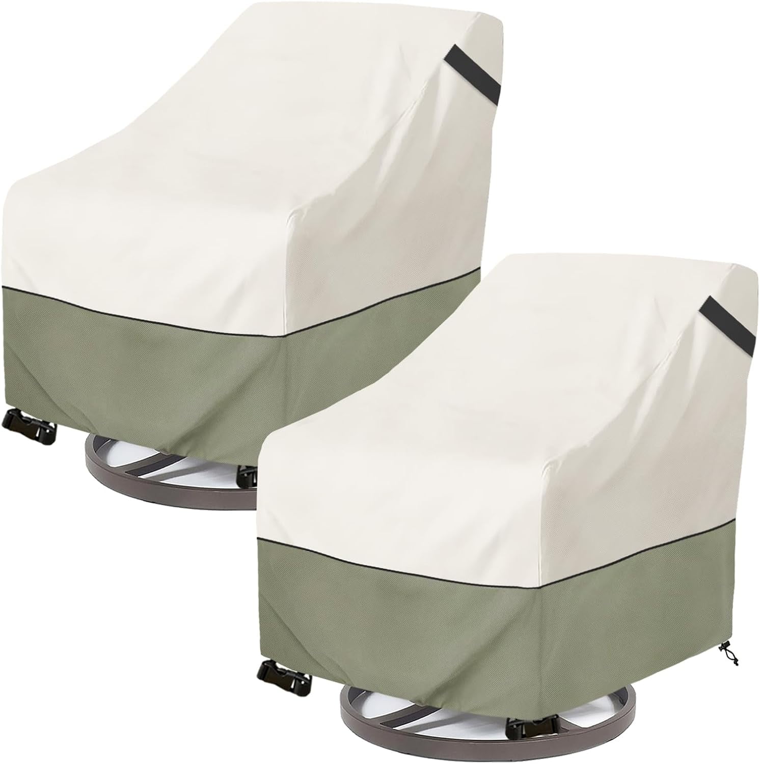 2-Pack Heavy Duty Waterproof Swivel Chair Covers – Weatherproof Outdoor ...