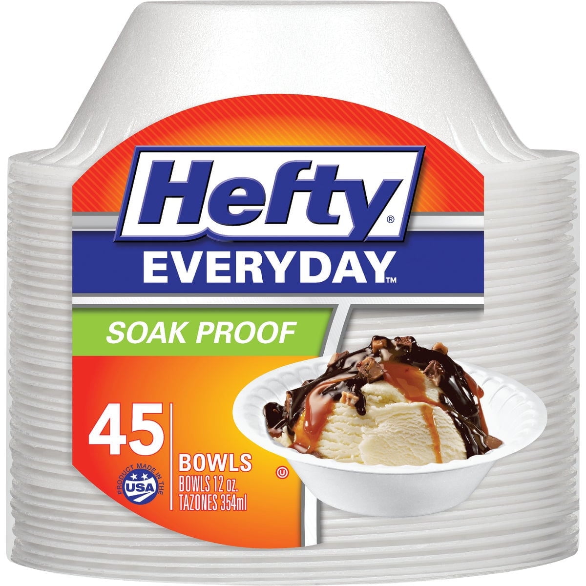 ( 2 Pack ) Hefty Everyday Soak Proof 12 Oz. Bowls 45 Count - Walmart.com