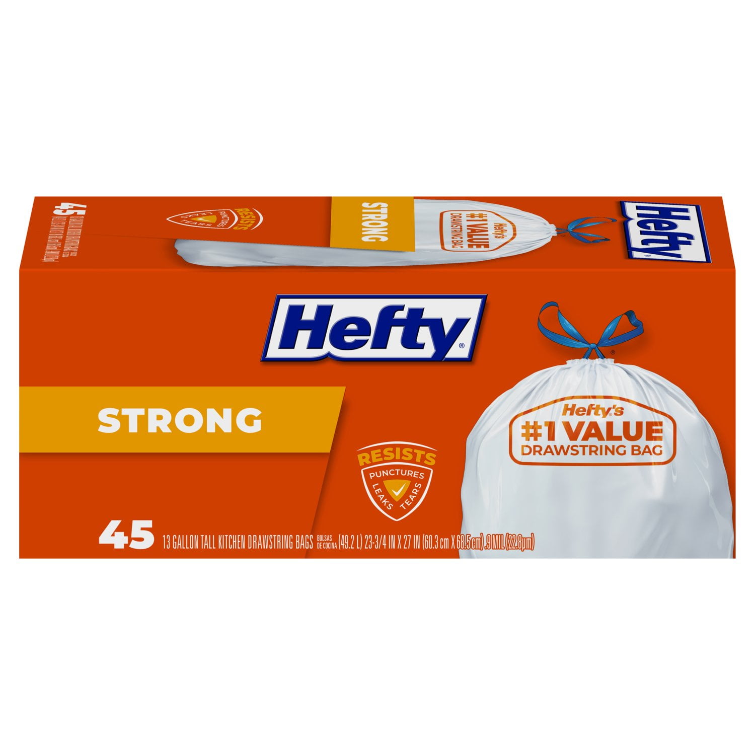2 Pack - Hefty Strong 13 Gallon 45 each Package May Vary - Walmart.com