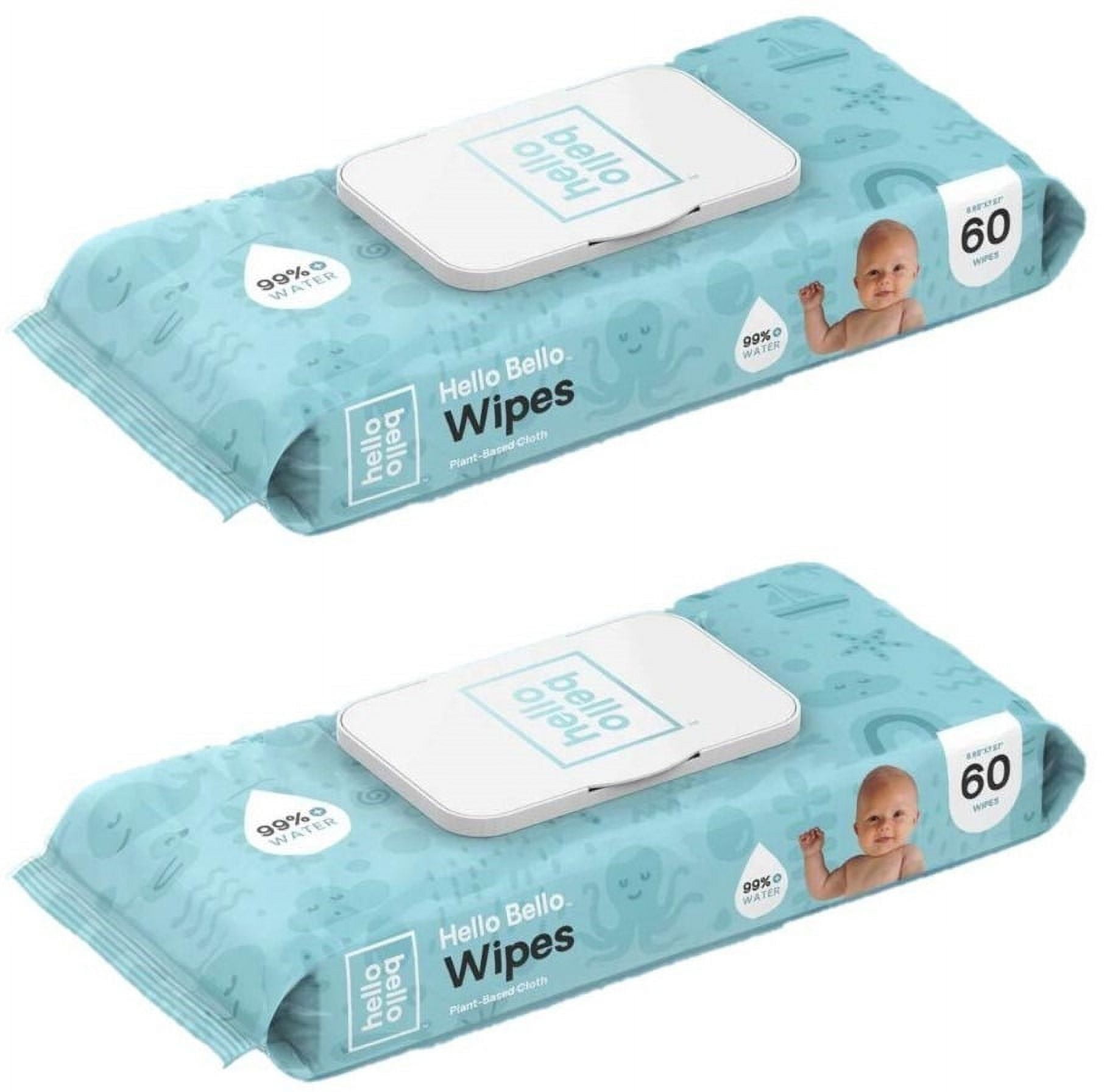 (2 Pack) Hello Bello Baby Wipes 60 ct - Walmart Business Supplies