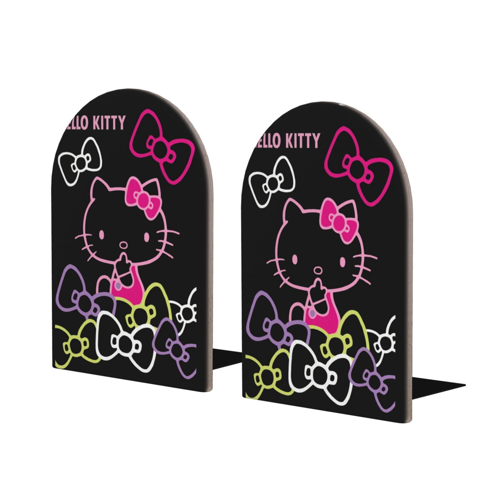 2 Pack Hello Kitty Bookends Cute Cartoon Book Stopper Heavy Duty ...