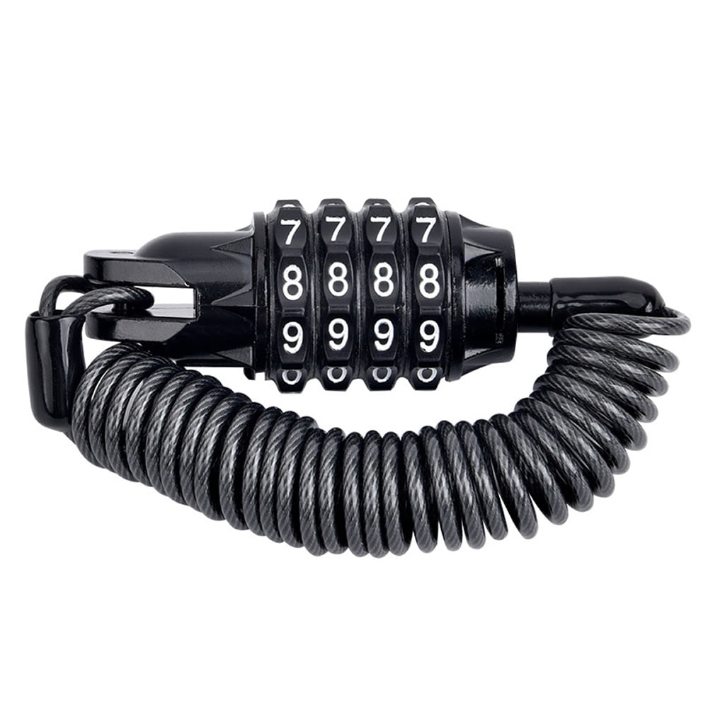 2 Pack Helmet Lock Cable Resettable Mini Combination Cable Lock Bike ...