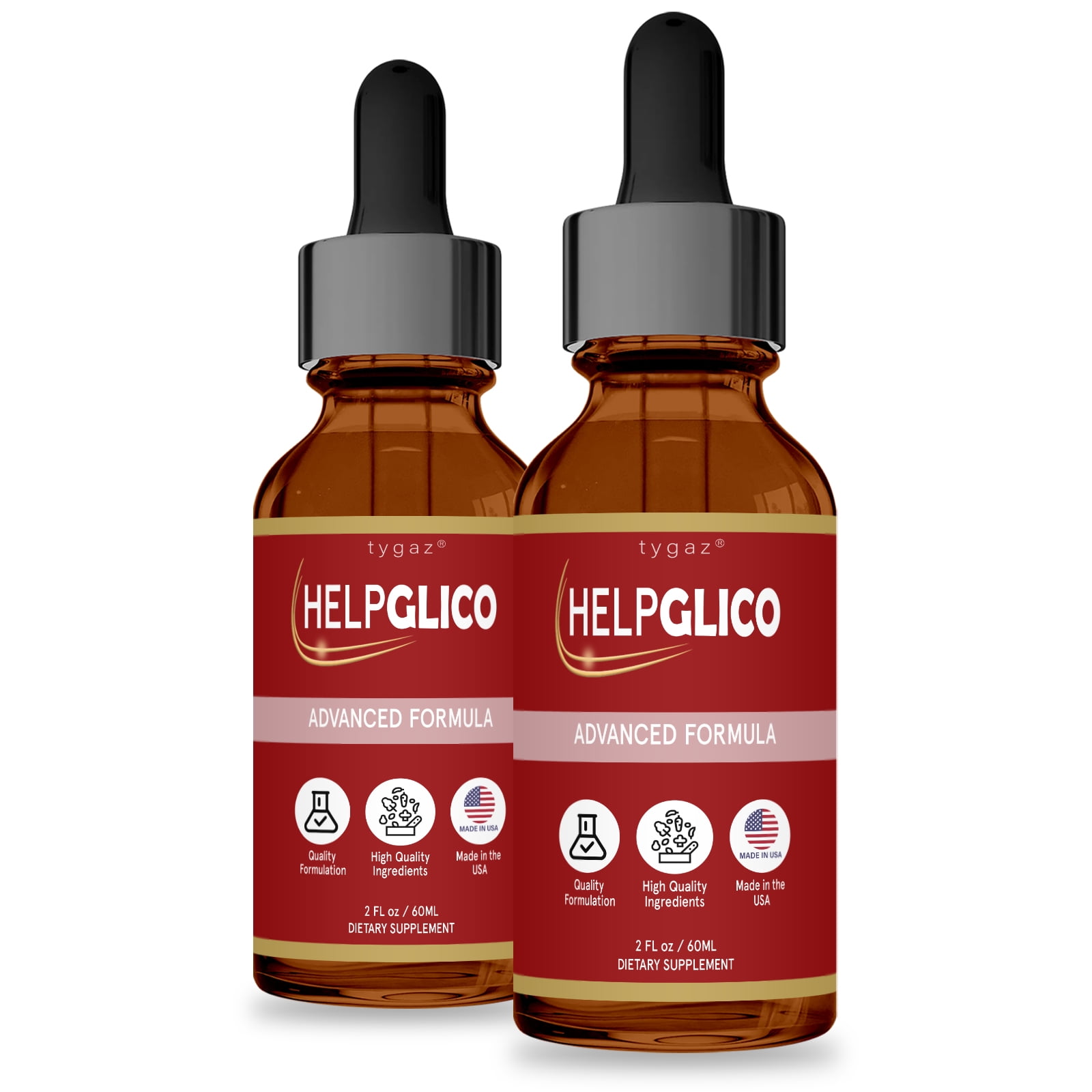 (2 Pack) HelpGlico Liquid Drops - Help Gluco Liquid Drops Advanced ...