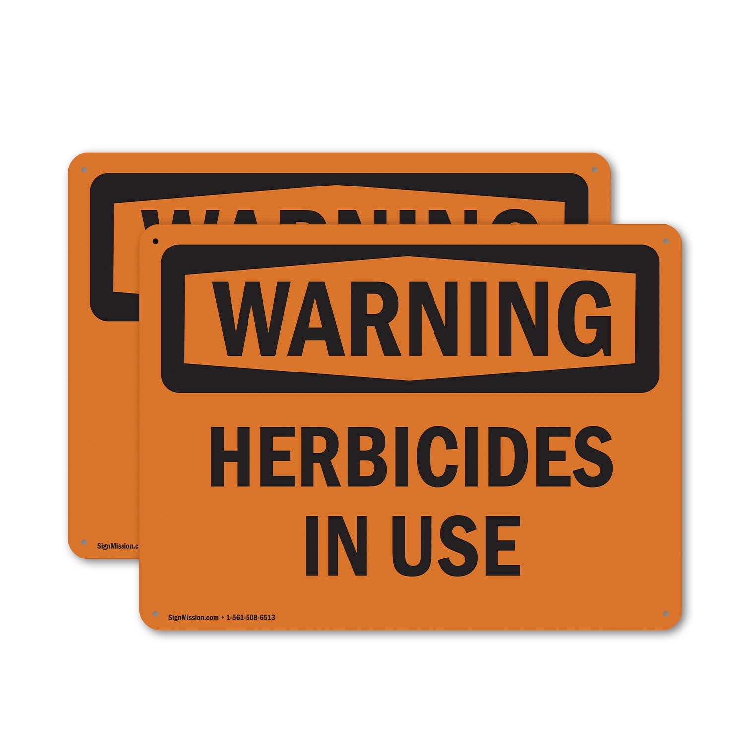 (2 Pack) Herbicides In Use OSHA Warning Sign 10 Inch X 7 Inch Indoor ...