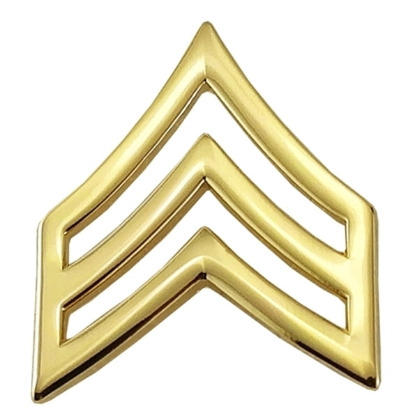 2 Pack - Hero's Pride Rank Insignia, 3 Stripe SGT Chevrons, Clutch ...