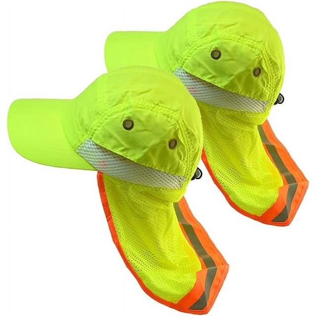 2-Pack Hi-Vis Reflective Work Safety Baseball Cap High Visibility Hat ...