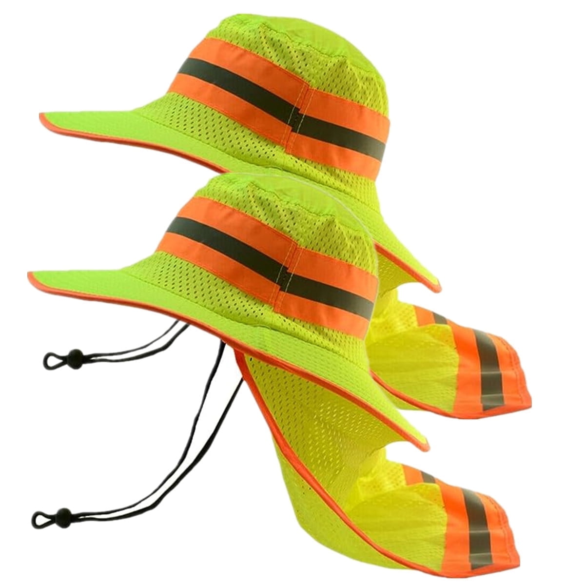 Glory Max 2-Pack Hi-Vis Reflective Safety Boonie Hat with Neck Flap ...