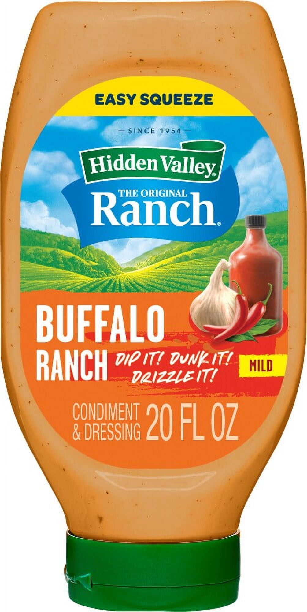( 2 Pack ) Hidden Valley Condiment & Dressing, Buffalo Ranch, Mild 20 ...