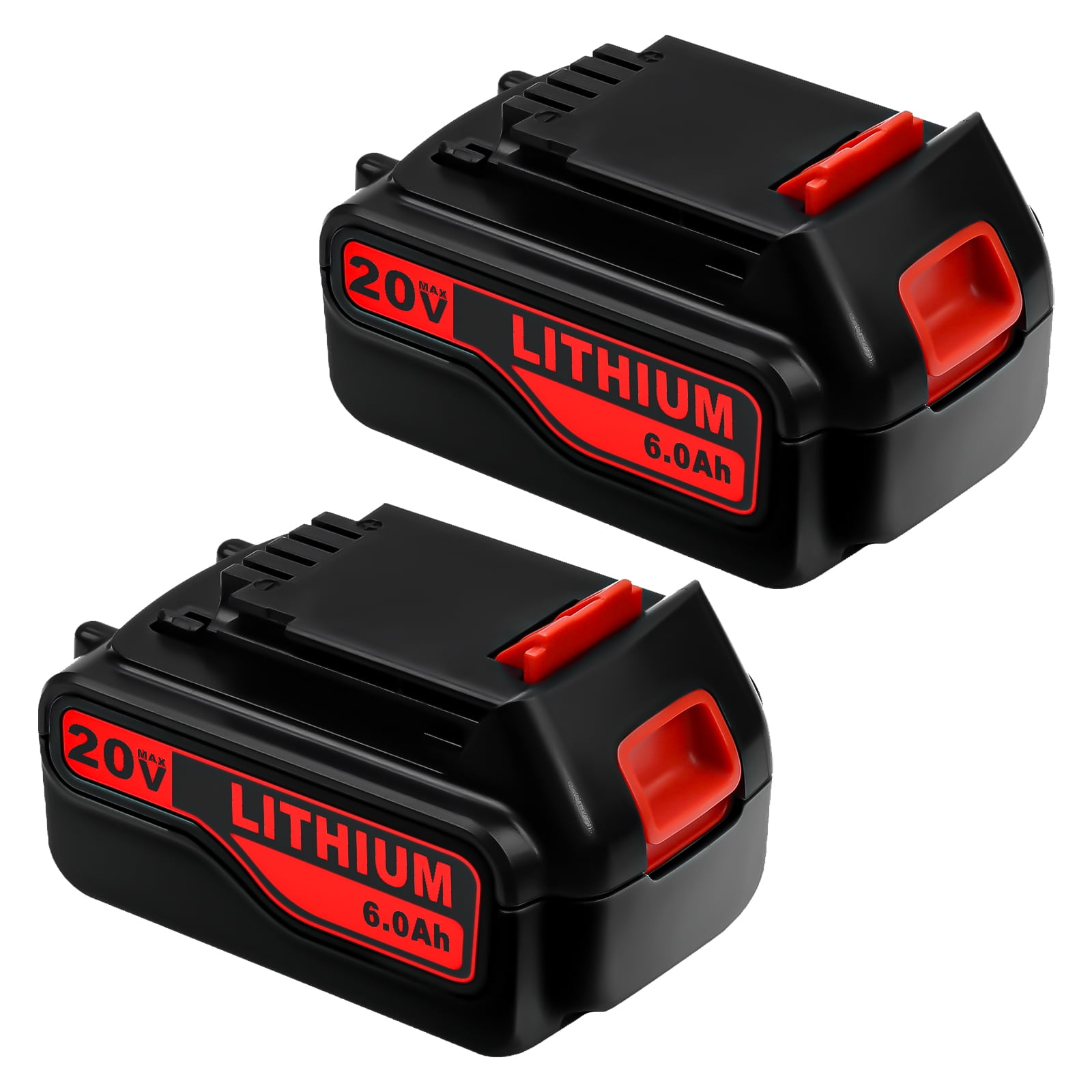 2-Pack High-Output 8.0Ah! 20V Battery Replacement for Black Decker 20V ...