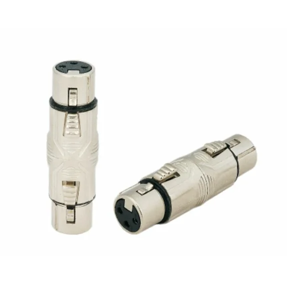 (2 Pack) High Quality 3-Pin Xlr Female To 3-Pin Xlr Female Audio ...