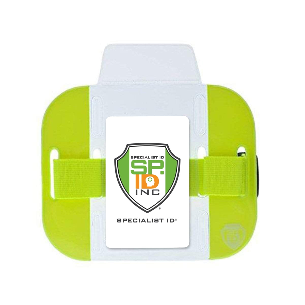 2 Pack - High Visibility Bright Neon Armband ID Card Badge Holders ...