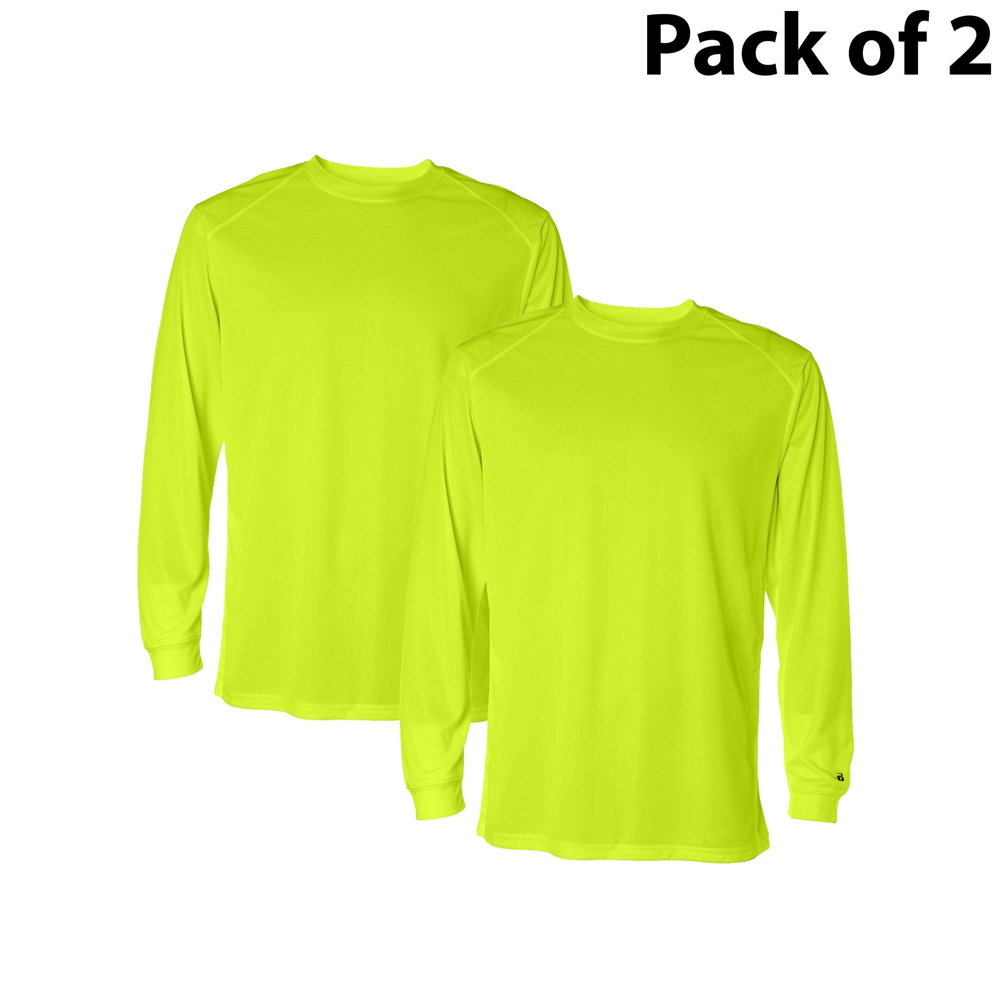 2 Pack High Visibility Safety Yellow Long Sleeve Safety T-Shirts ...