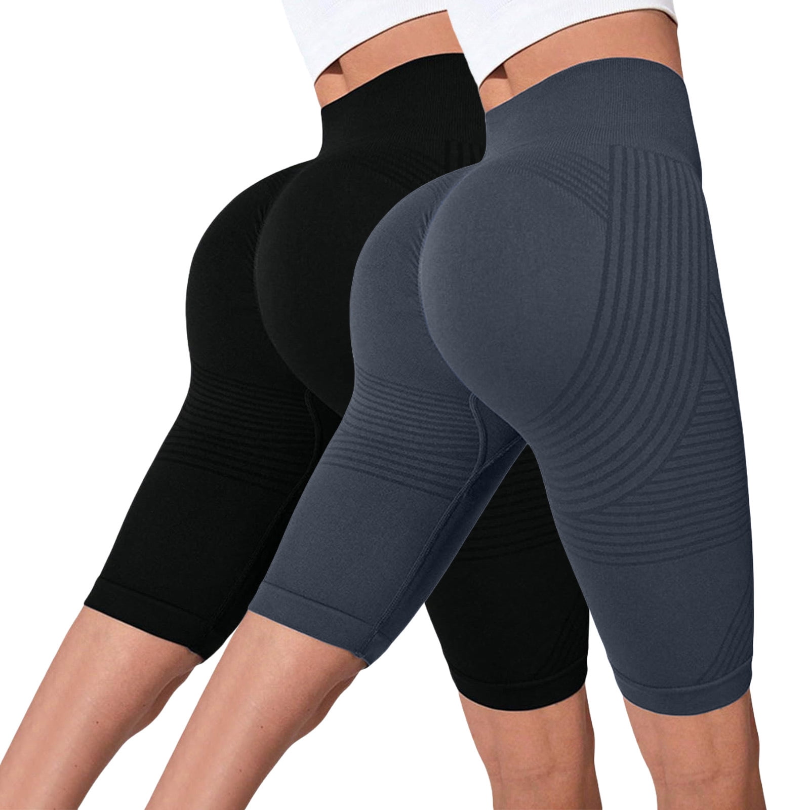 2 Pack High Waisted Compression Leggings for Women Lift & Smooth Shorts ...