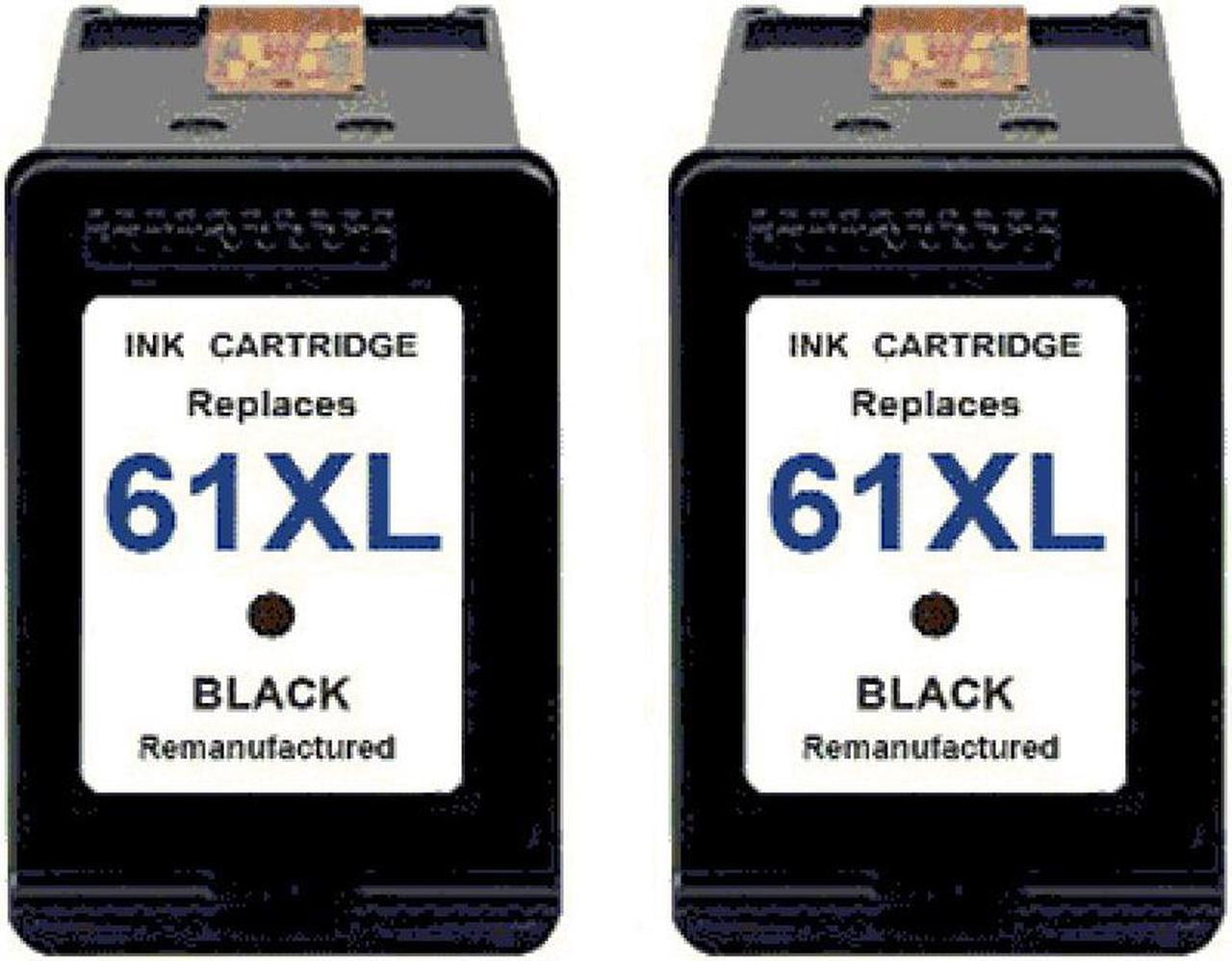 2 Pack High-Yield Black Ink Cartridges For HP CH563WN 61XL Compatible ...