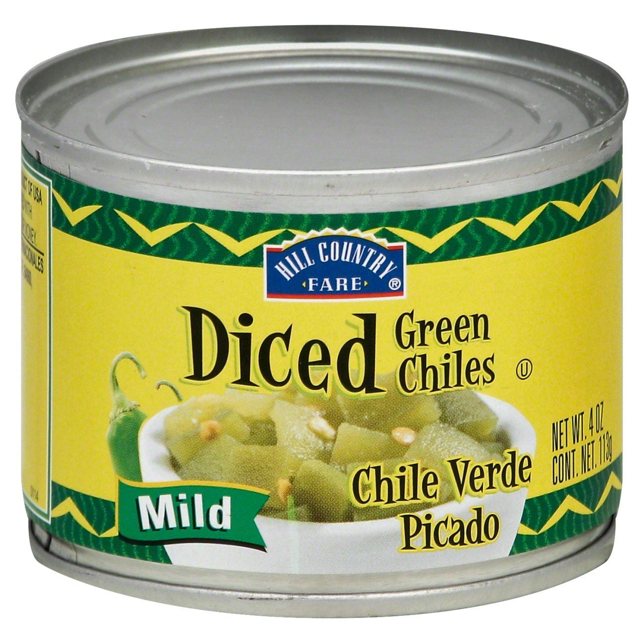 2 Pack - Hill Country Fare Diced Mild Green Chiles - 4 oz Packaging may ...