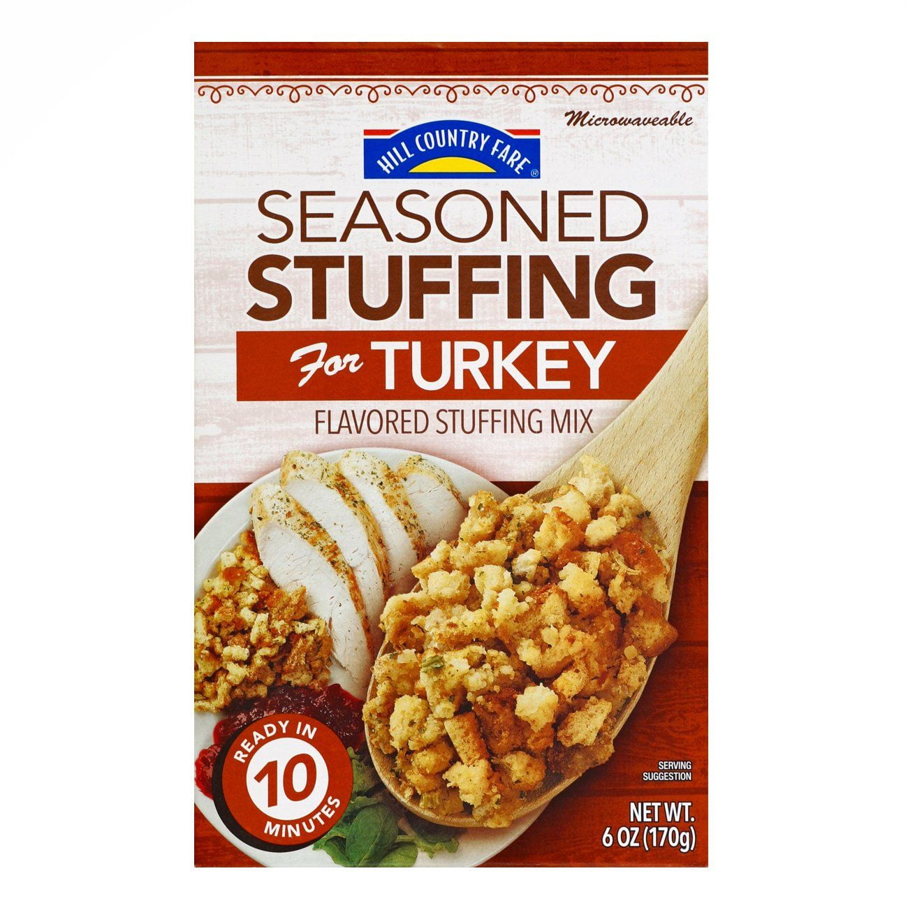 2 Pack - Hill Country Fare Seasoned Turkey Stuffing Mix - 6 oz ...