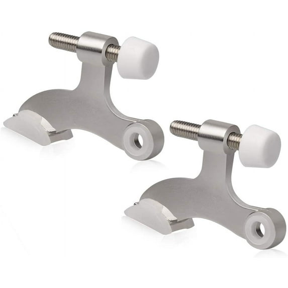 2 Pack Hin Pin Door Stopper Brushed Satin Nickel - Adjustable Heavy ...