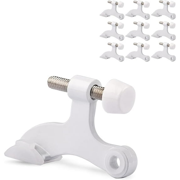 2 Pack Hinge Pin Door Stopper Brushed Satin Nickel - Adjustable Heavy ...