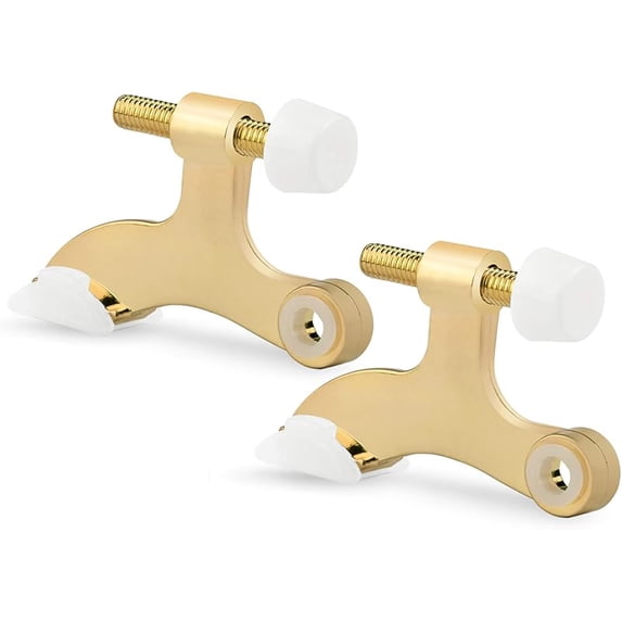 2 Pack Hinge Pin Door Stopper Brushed Satin Nickel - Adjustable Heavy ...