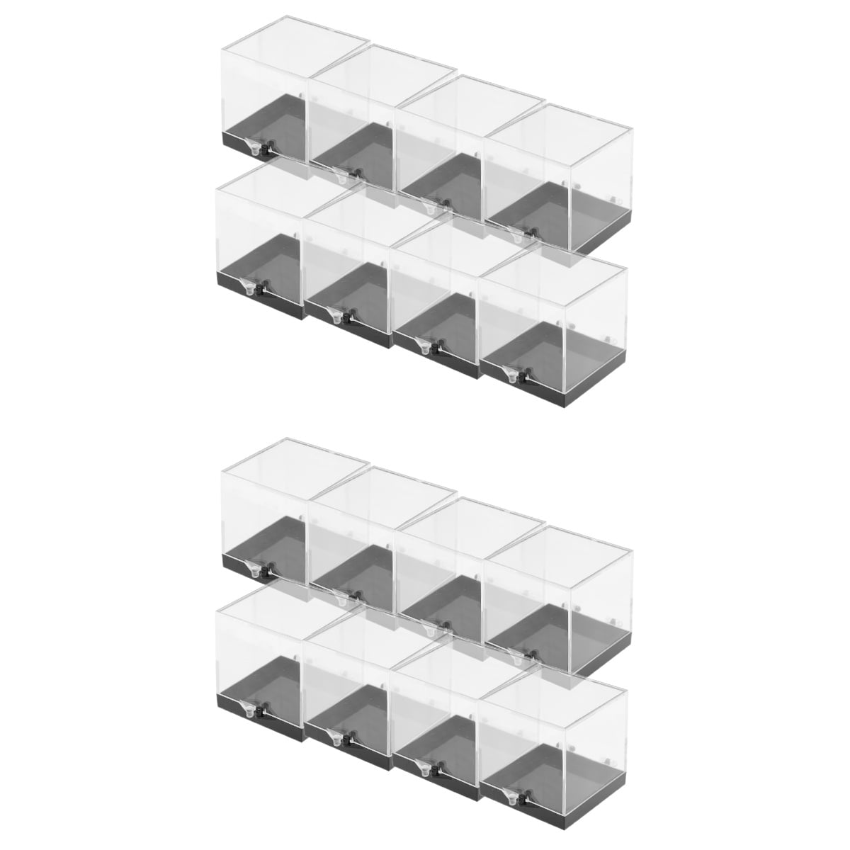 2 Pack Holder Boxes Minerals Bulk Specimen Container Flower Display ...