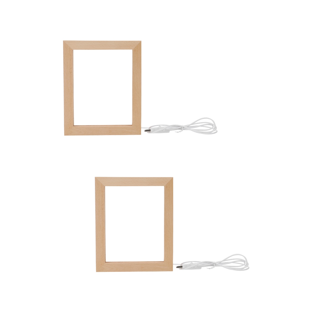 2 Pack Home Decor Retro Picture Frame Photo Holder LED Light Photo ...