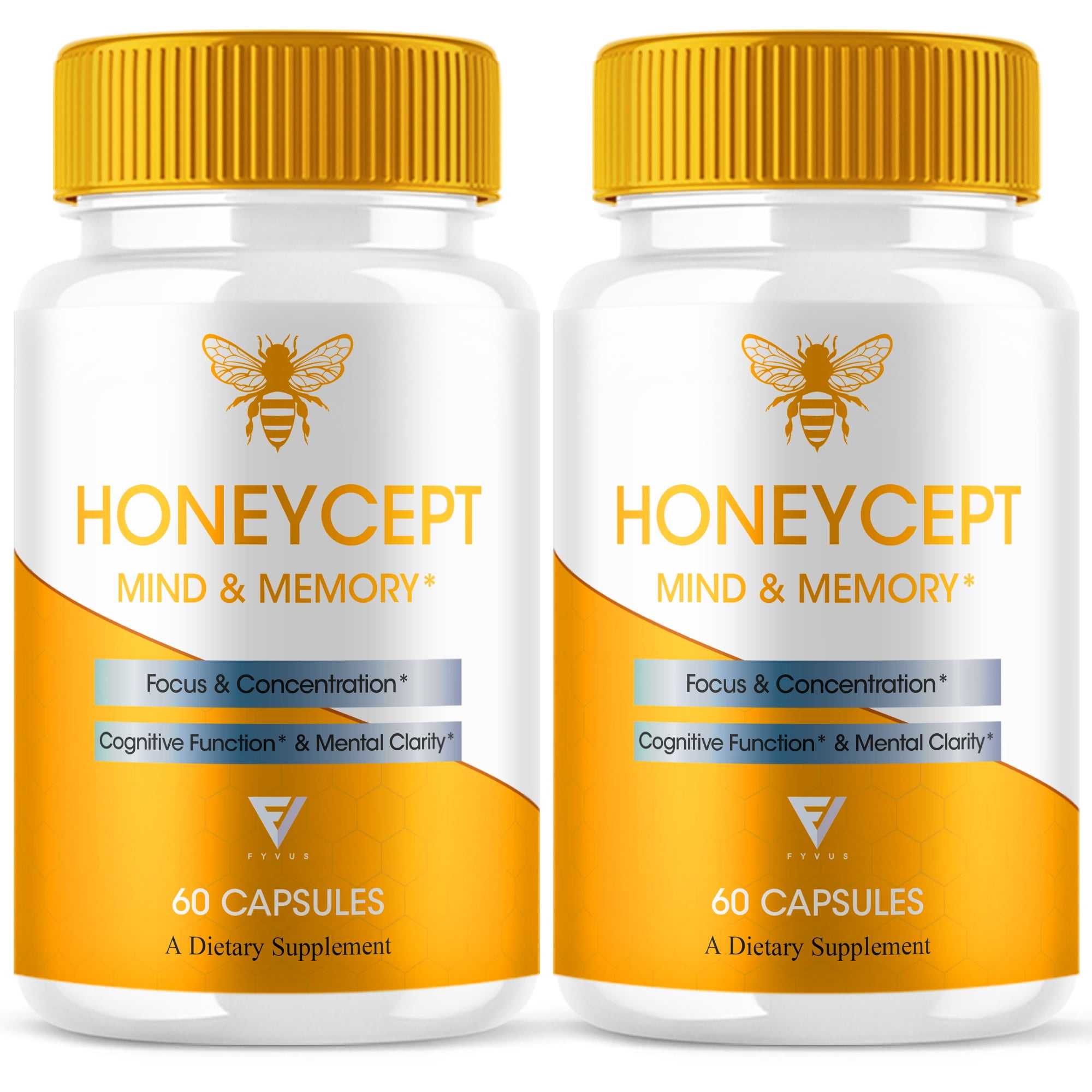 (2 Pack) HoneyCept Mind and Memory Supplement, Honey Cept Pills (120 ...