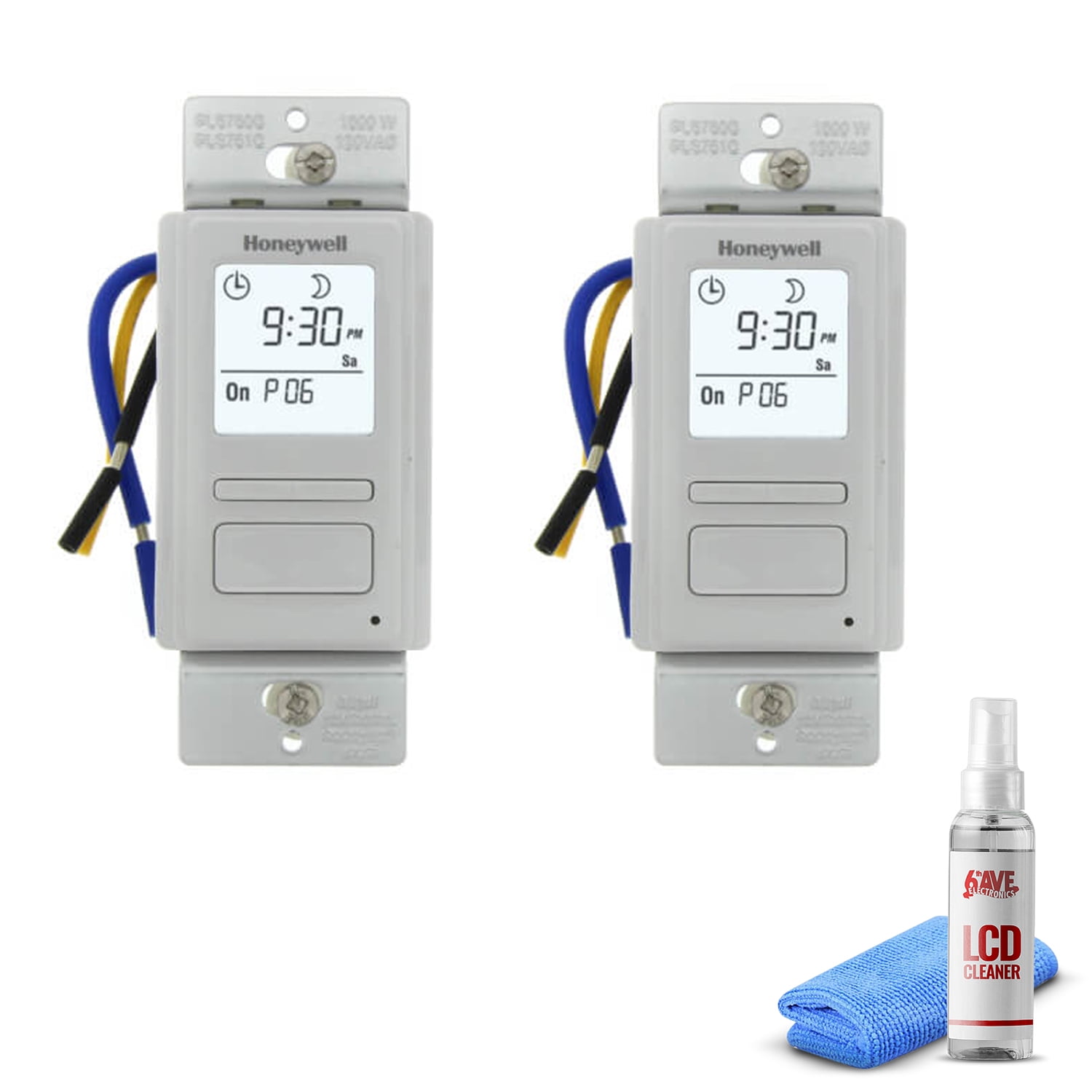 Honeywell 2-Pack Controlled Home Timer Switch, PLS750C1000 with Sunrise ...