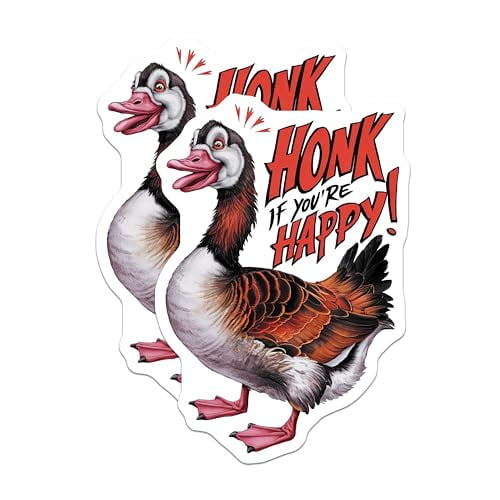 (2 Pack) Honk If You're Happy Magnets - Funny Goose Ative Magnets ...